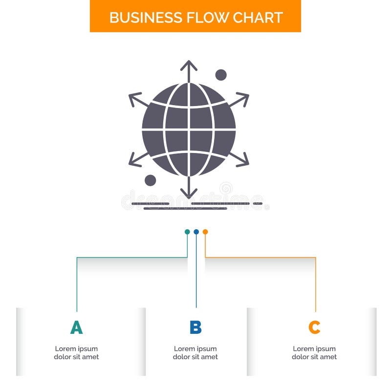 Business, International, Net, Network, Web Business Flow Chart Design ...