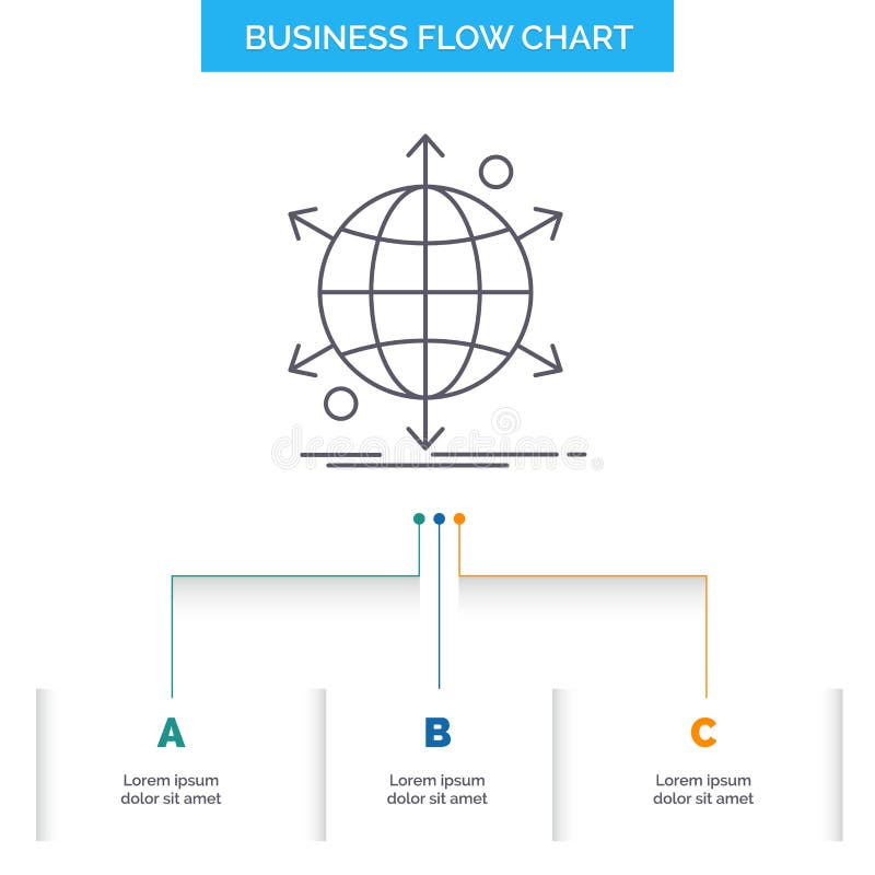 Business, International, Net, Network, Web Business Flow Chart Design ...