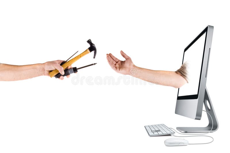 Business, Internet and Computer Repair Stock Photo - Image of equipment ...