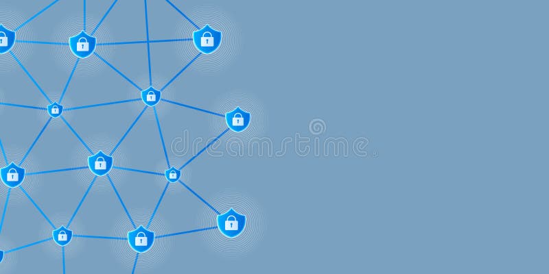 Business Internet Cyber Security Connection Network Concept. Vector ...