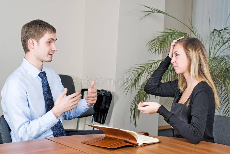 Two Business People Arguing Stock Image - Image of team, communication ...