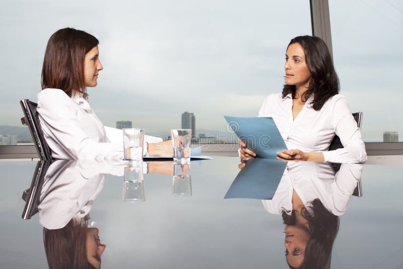 Business interview stock photo. Image of office, female - 23400530