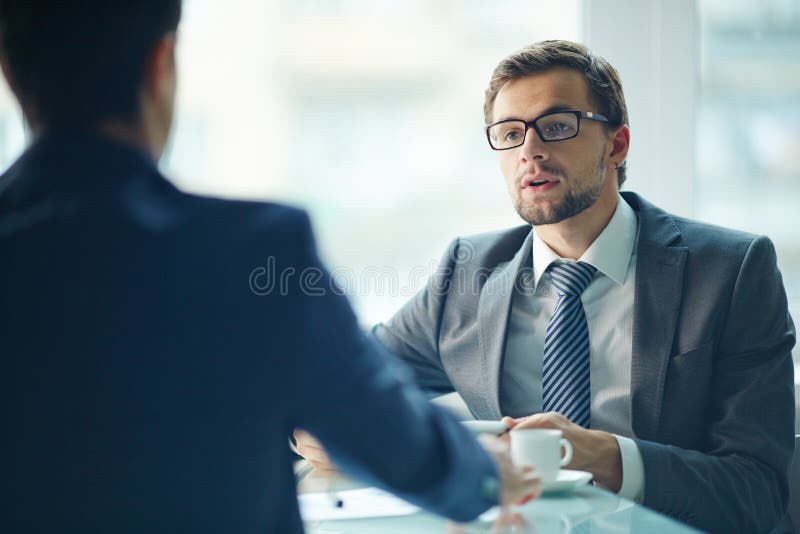 Interview stock photo. Image of happy, group, interview - 4556904