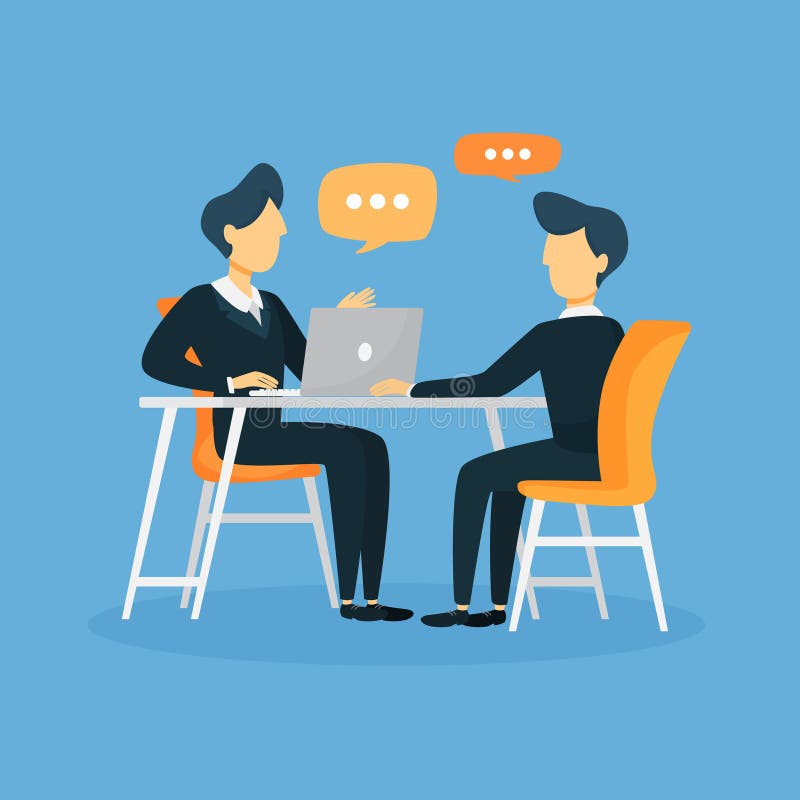 Business Interview Illustration. Stock Vector - Illustration of ...