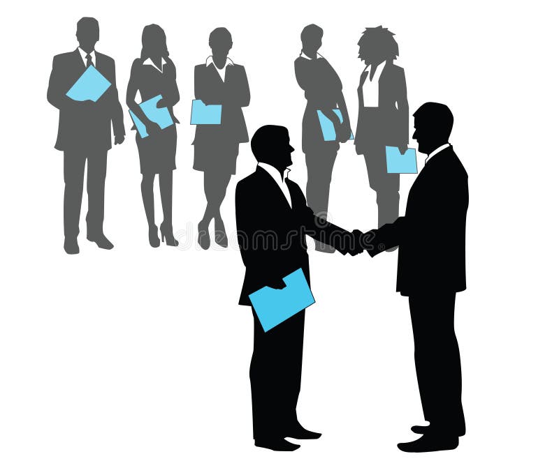 Business Interview -people Silhouette Stock Illustration - Illustration ...