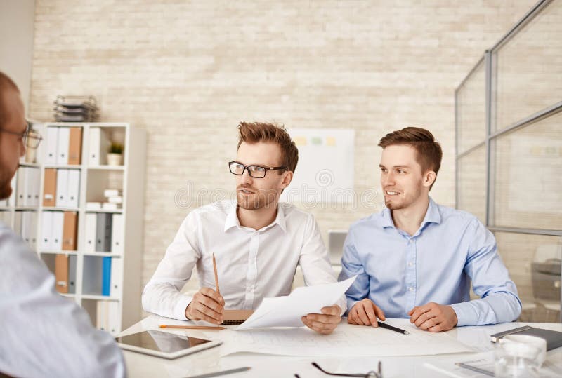 Business interview stock photo. Image of businesspeople - 75984672