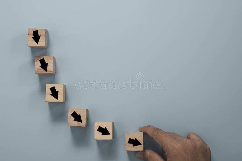 Decrease Arrow Down on Blackboard Stock Image - Image of graph, black: 26047679