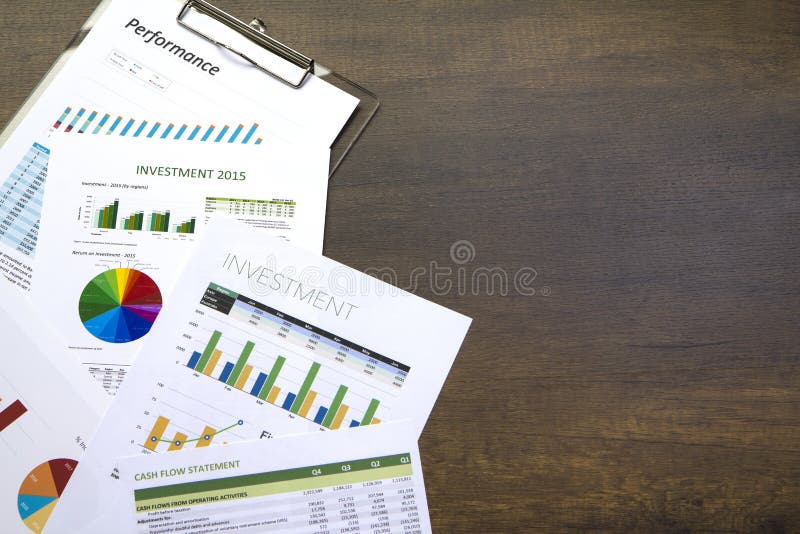 Business Investment and Performance Reports Stock Image - Image of ...