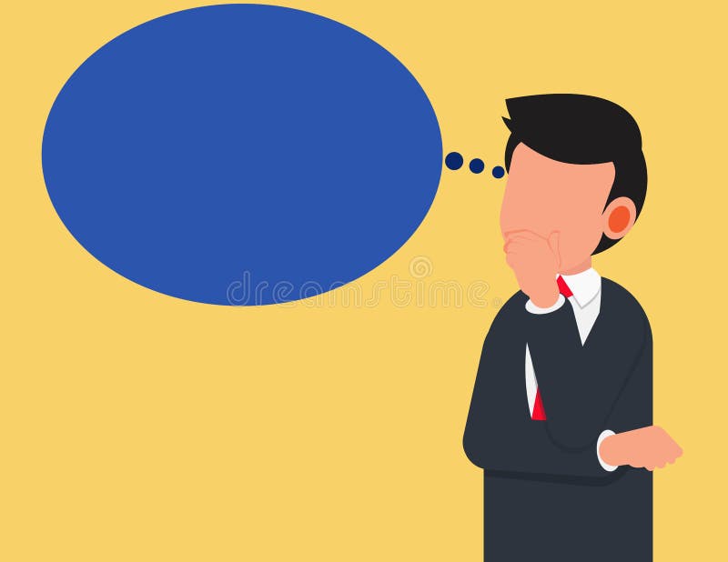 Business Investor in Deep Thought. Stock Vector - Illustration of ...