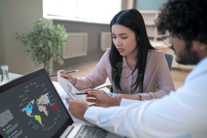 Team Working on the Project and Looking Involved Stock Image - Image of ...