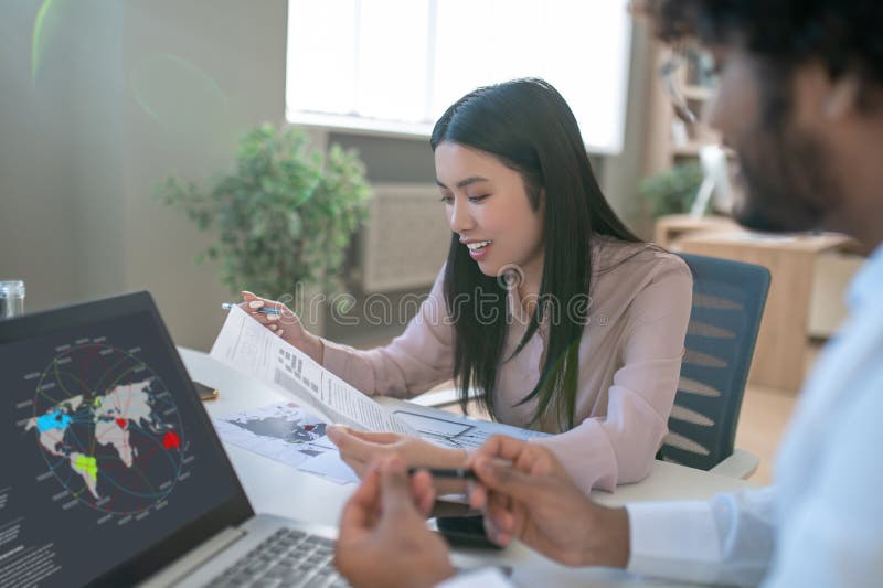 Team Working on the Project and Looking Involved Stock Image - Image of ...