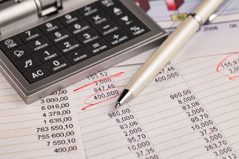 Items for Doing Business in the Office on the Table Stock Photo - Image ...