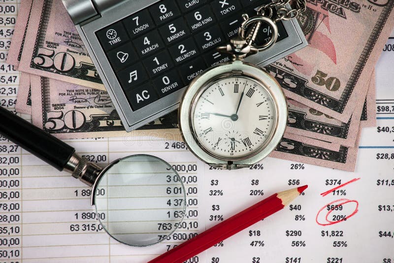 Items for Doing Business in the Office on the Table Stock Photo - Image ...