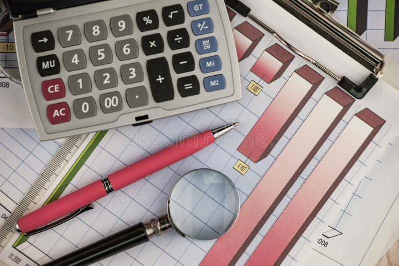 Items for Doing Business in the Office on the Table Stock Photo - Image ...