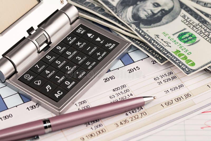 Items for Doing Business in the Office on the Table Stock Photo - Image ...