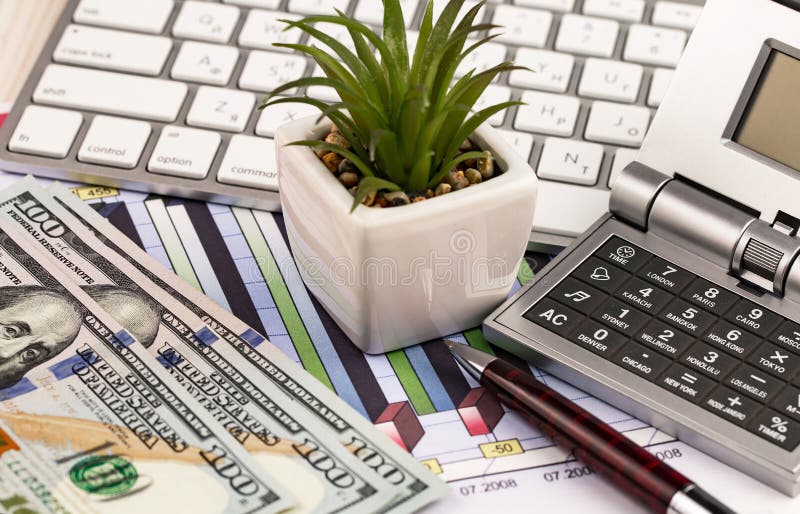 Items for Doing Business in the Office on the Table Stock Image - Image ...