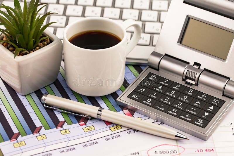 Items for Doing Business in the Office on the Table Stock Photo - Image ...