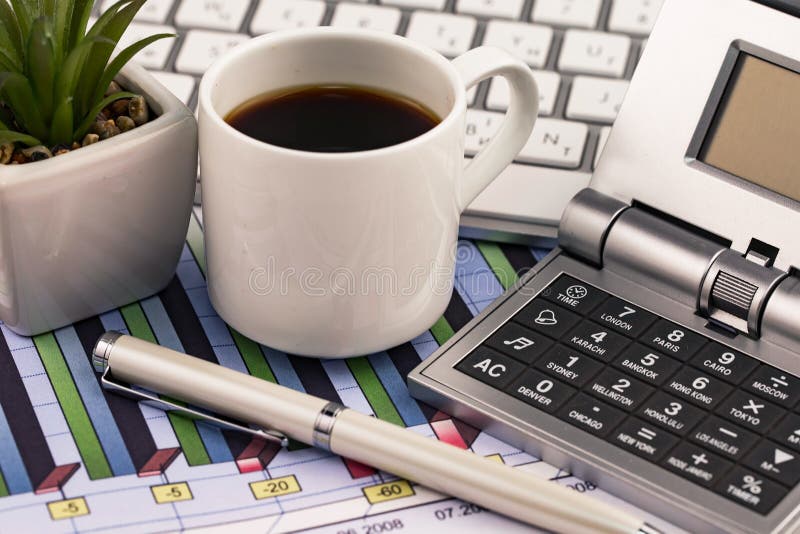 Items for Doing Business in the Office on the Table Stock Photo - Image ...