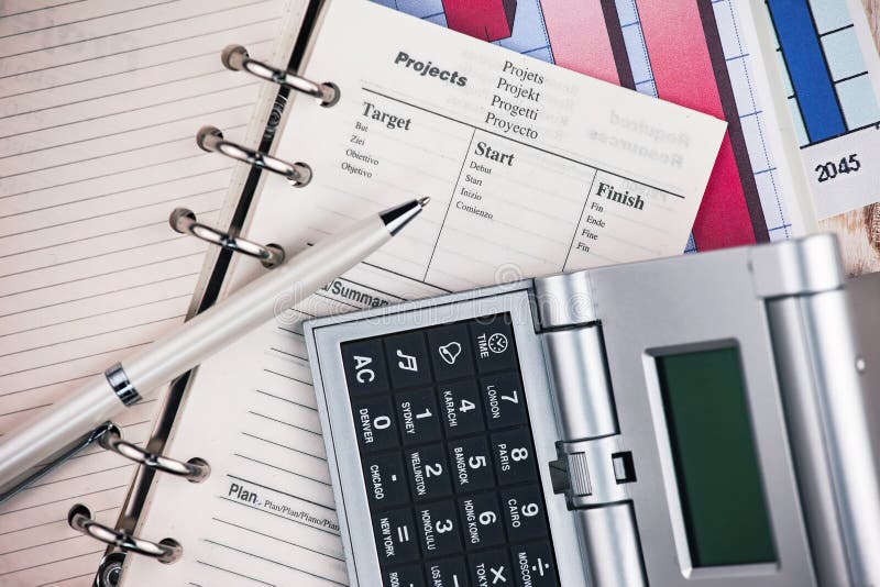 Items for Doing Business in the Office on the Table Stock Image - Image ...