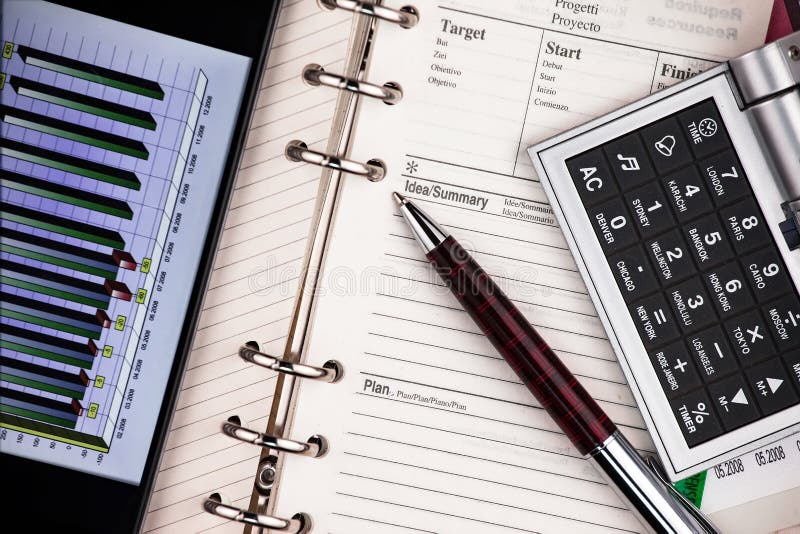 Items for Doing Business in the Office on the Table Stock Image - Image ...