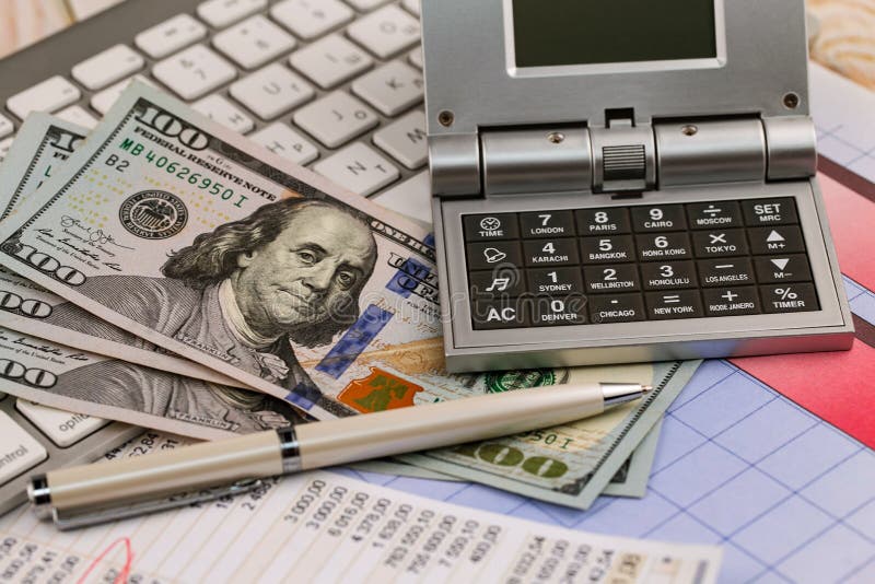 Items for Doing Business in the Office on the Table Stock Photo - Image ...