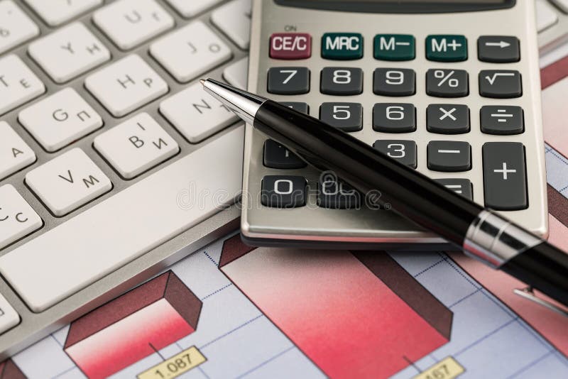 Items for Doing Business in the Office on the Table Stock Photo - Image ...