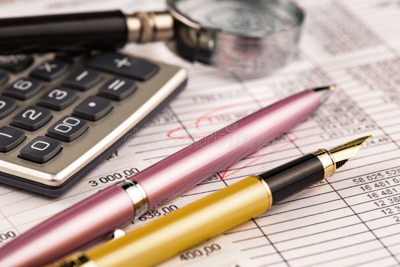 Items for Doing Business in the Office on the Table Stock Photo - Image ...