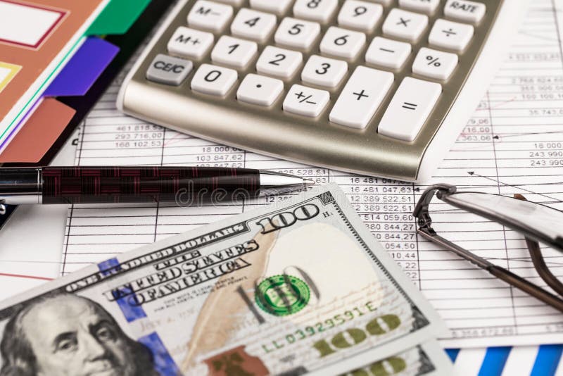 Items for Doing Business in the Office on the Table Stock Photo - Image ...