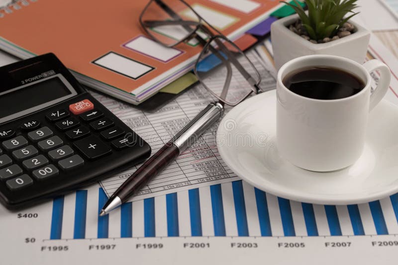 Items for Doing Business in the Office on the Table Stock Image - Image ...