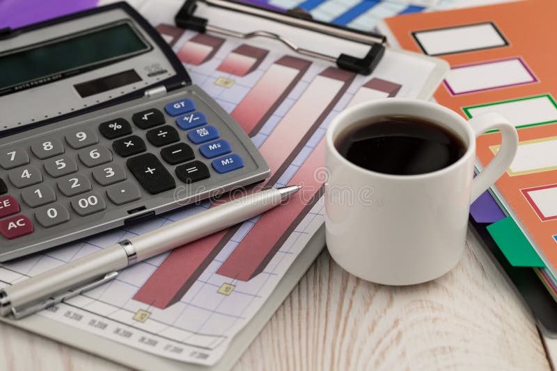 Items for Doing Business in the Office on the Table Stock Photo - Image ...