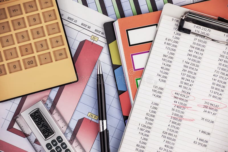 Items for Doing Business in the Office on the Table Stock Image - Image ...