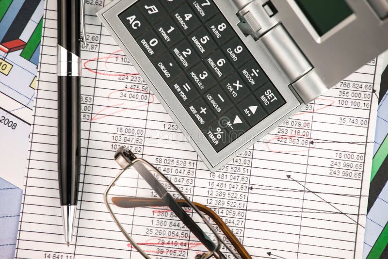 Items for Doing Business in the Office on the Table Stock Image - Image ...