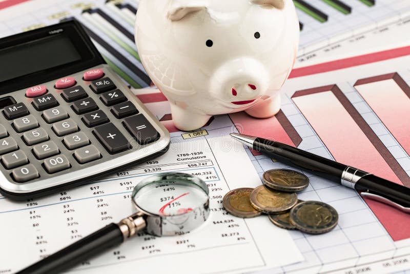 Items for Doing Business in the Office on the Table Stock Photo - Image ...