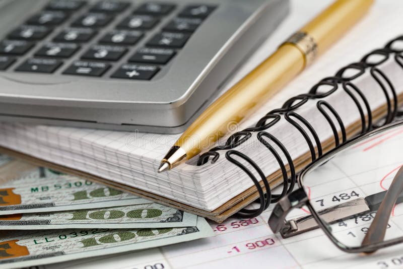 Items for Doing Business in the Office on the Table Stock Photo - Image ...