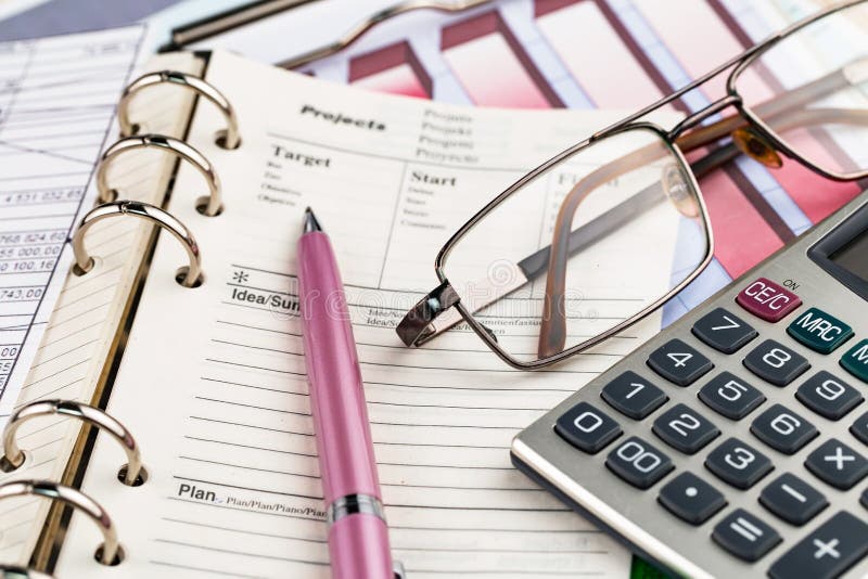 Items for Doing Business in the Office on the Table Stock Image - Image ...