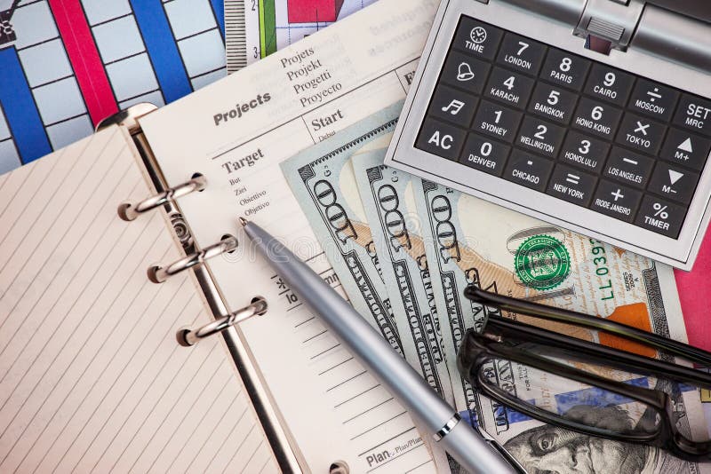 Items for Doing Business in the Office on the Table Stock Image - Image ...