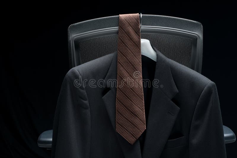 Business Jacket and Tie Hanging on a Chair Stock Image - Image of chair ...