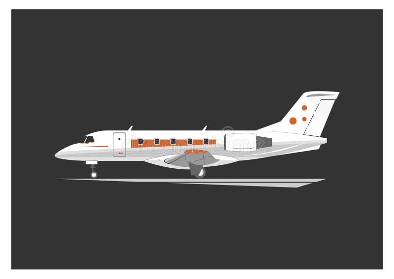 Business jet stock vector. Illustration of flight, civil - 44023333