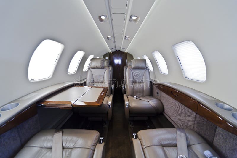 Interior of jet airplane stock photo. Image of cabin, plane - 8390442