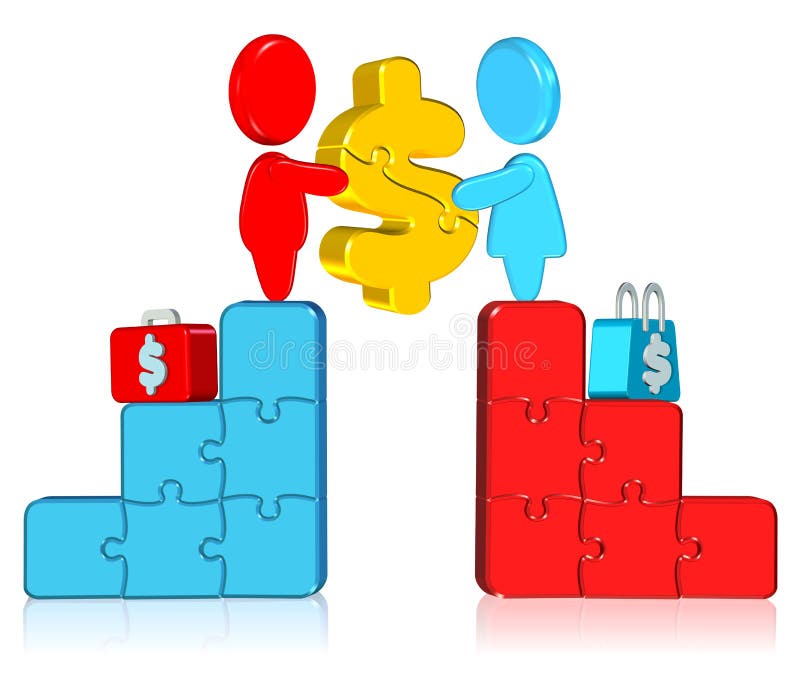 Business Jigsaw Chart stock illustration. Illustration of finance ...