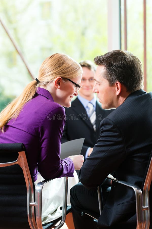 Business - Job Interview with HR and Applicant Stock Image - Image of ...