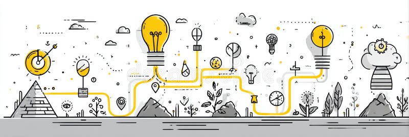 Business Journey Path from Idea To Execution Illustrated in Infographic ...
