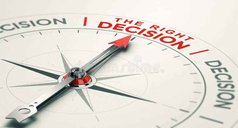 Business Judgement. Making the Right Decision Stock Illustration ...