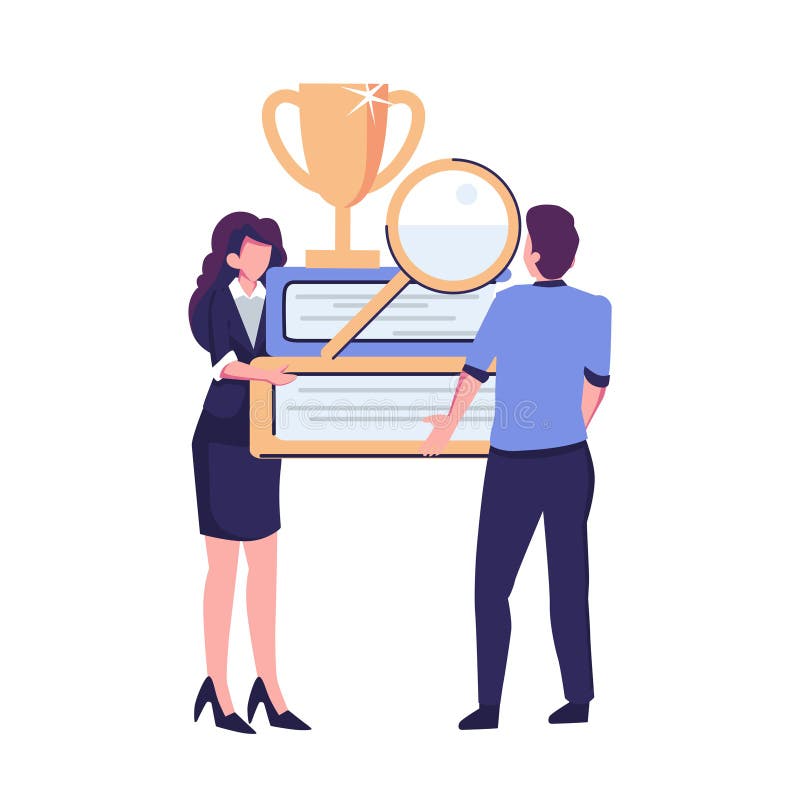 Business Knowledge for High Quality Employee Flat Vector Illustration ...