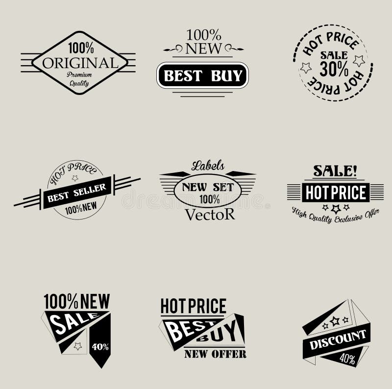 Business Labels and Badges stock vector. Illustration of decoration ...