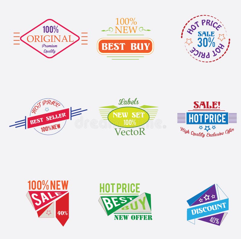 Business Labels and Badges stock vector. Illustration of premium - 41279354