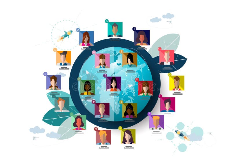 Business and Lady - Contact Communicate, Social Network Technology ...