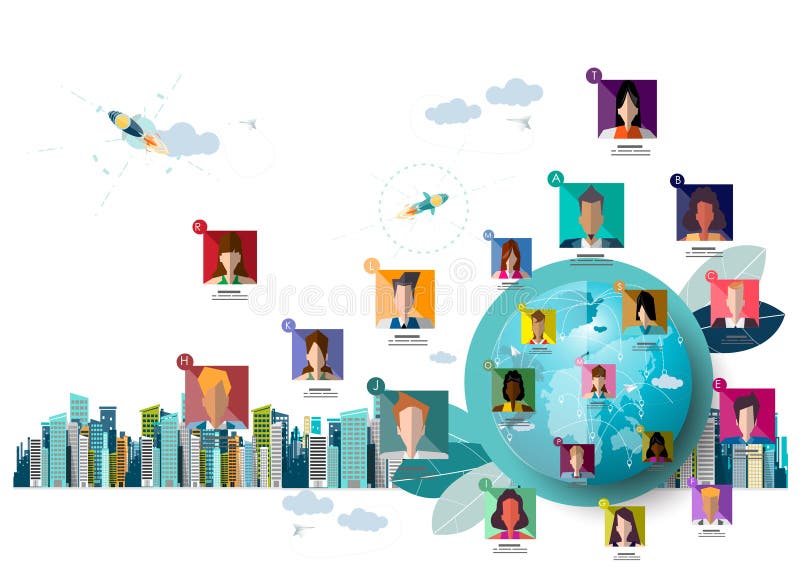 Business and Lady - Contact Communicate, Social Network Technology ...