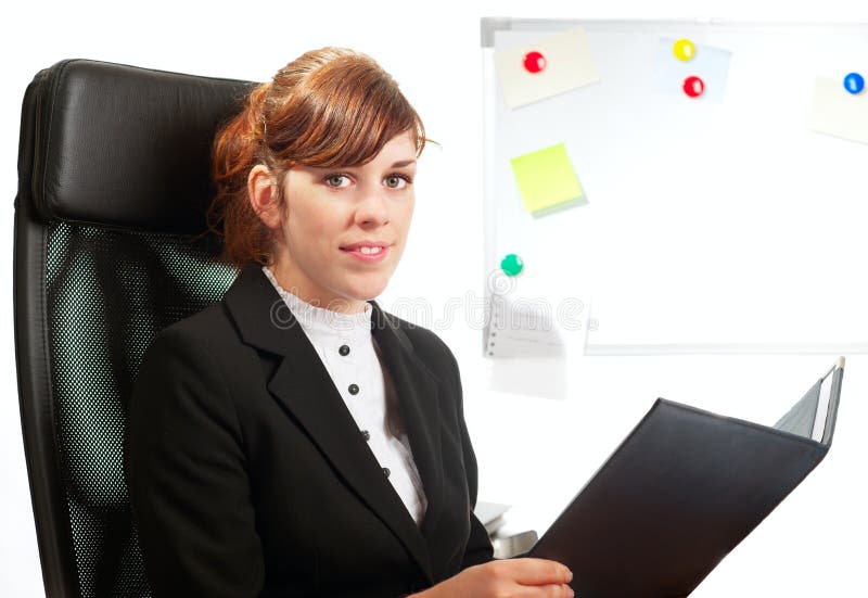 Business lady at a desk stock image. Image of beautiful - 18737305