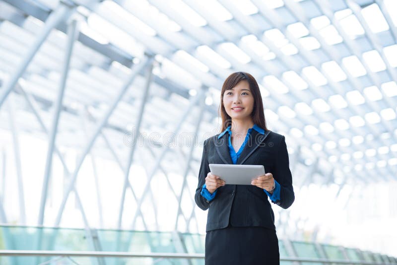 Business Lady with a Digital Tablet Stock Photo - Image of manager ...